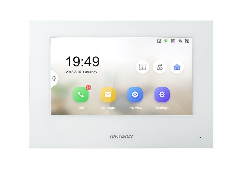 Ness Corporation. Hikvision DS-KH6320-WTE1/WHITE IP WiFi Room Station 7"