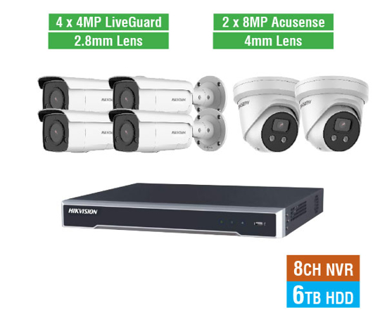 Ness Corporation. 8ch NVR KIT 6TB + Acusense Turret & Bullet