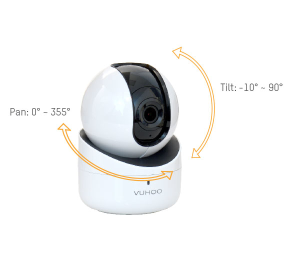 Ness Corporation. Ness VUHOO Mini Pan Tilt Indoor Camera